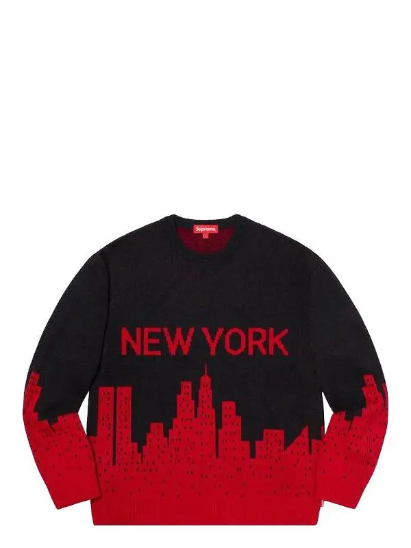 Supreme New York City Pullover Knit - Blackred