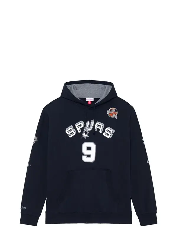 Mitchell & Ness X Nba San Antonio Spurs Tony Parker Fleece Hoodie - Black