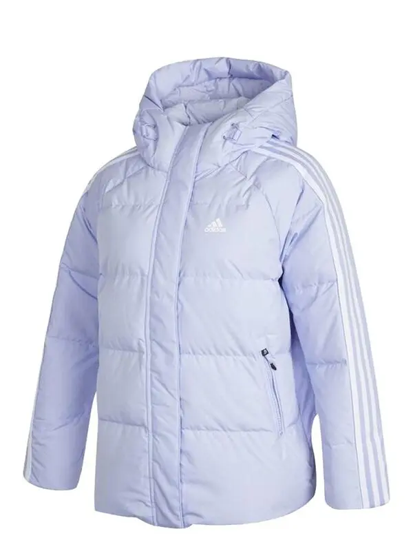 Adidas Faux Suede Puffy Down Jacket - Purple