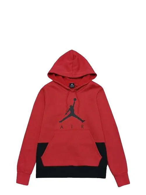 JORDAN Fleece Pullover Hooded Sweater - Red