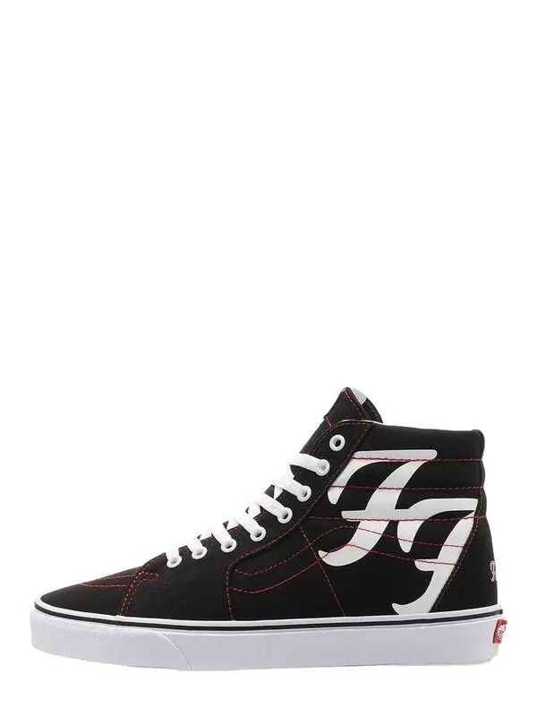 VANS Foo Fighters X Sk8-hi "25th Anniversary" High Top Sneakers - Black/white/red