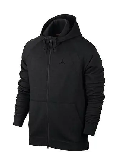 JORDAN Air Hooded Knit Sports Jacket - Black