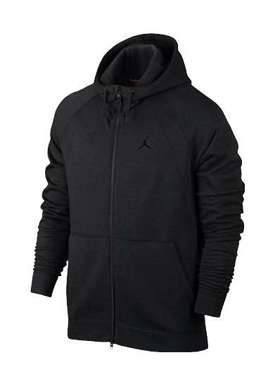 JORDAN Air Hooded Knit Sports Jacket - Black
