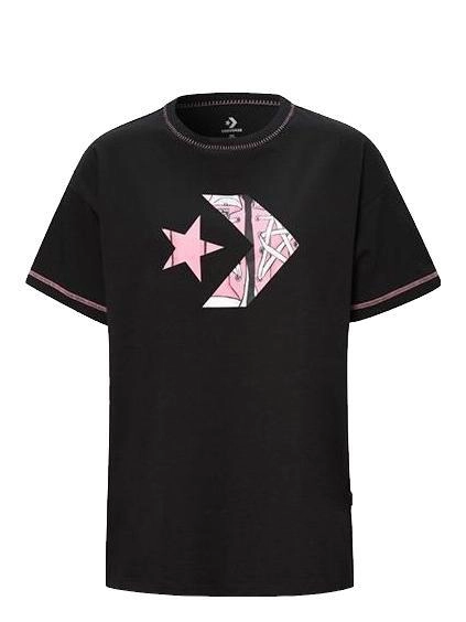 CONVERSE Loose Fit Printed T-shirt - Black