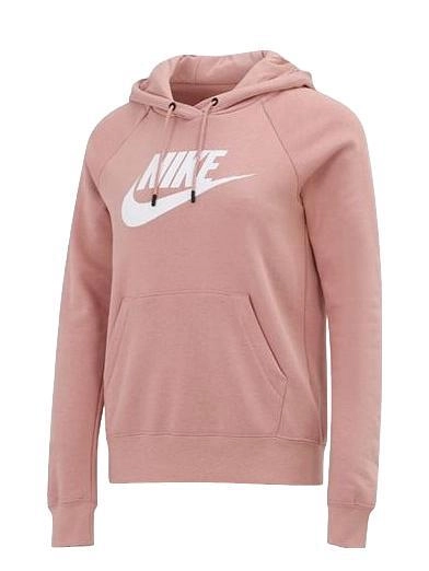 Nike Knit Hoodie With Printed Logo - Pinkred