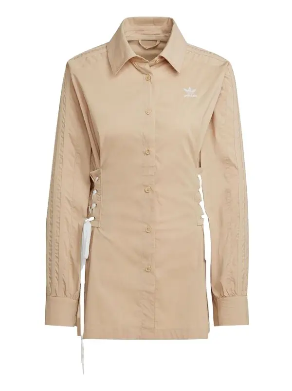 Adidas Always Original Shirt With Lace-up Detailing - Tan