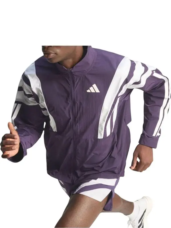 Adidas Adizero Nyc Running Jacket - Aurora Plum