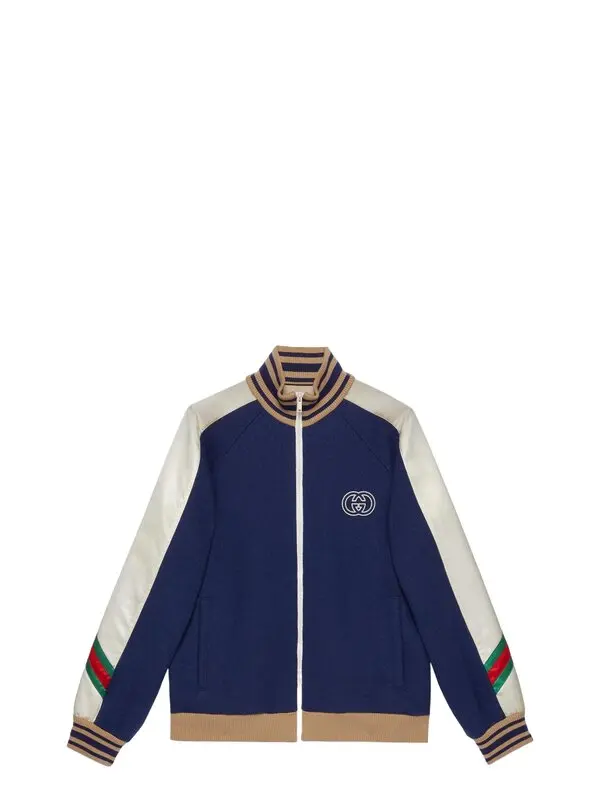 Gucci Wool Track Jacket - Blue/tan