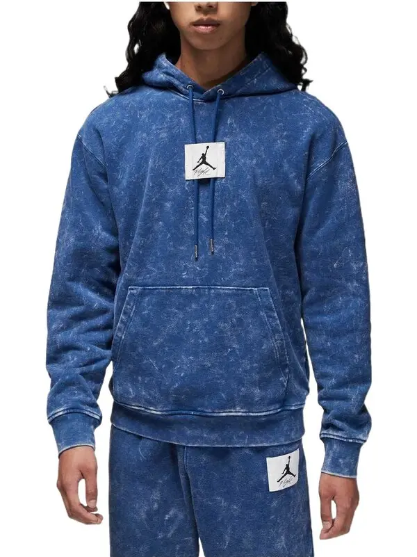JORDAN Air Tie Dye Drawstring Hoodie - Blue