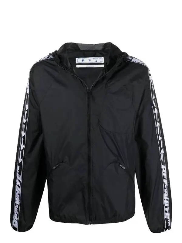 Off-White Jacquard Zipper Hooded Jacket - Default Color