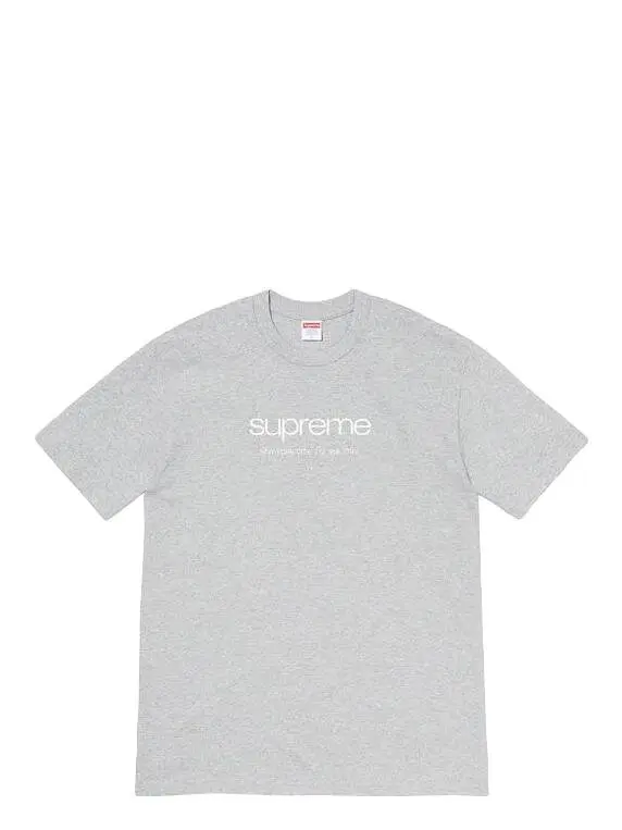 Supreme Ss20 Week 1 Shop Tee Classic Logo Short Sleeve Gray - Grey
