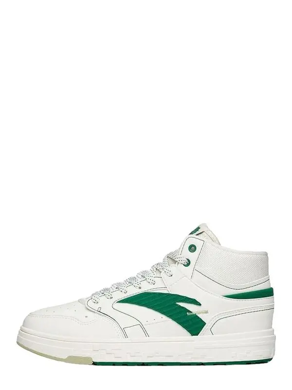 ANTA Street Naughty High Top Sneakers - White/green
