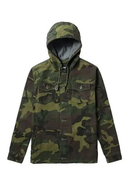 VANS Hooded Coach Jacket Camouflage - Tan