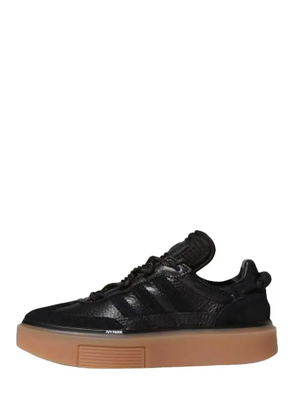 Adidas Ivy Park X Super Sleek 72 Gum Leather Sneakers - Black