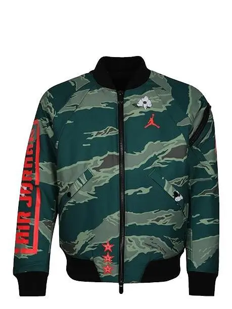 JORDAN City Of Flight" Camouflage Bomber Jacket - Green