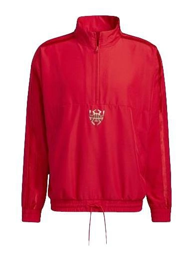 Adidas Half Zipper Basketball Jacket - Light Red