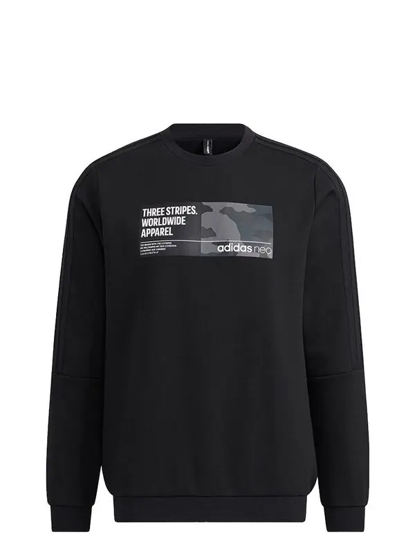 Adidas Neo Crewneck Pullover With Graphic Print - Default Color