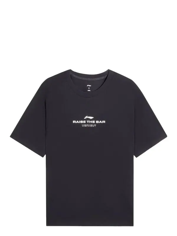 LI-NING Raise The Bar Graphic T-shirt 'black - Black/white