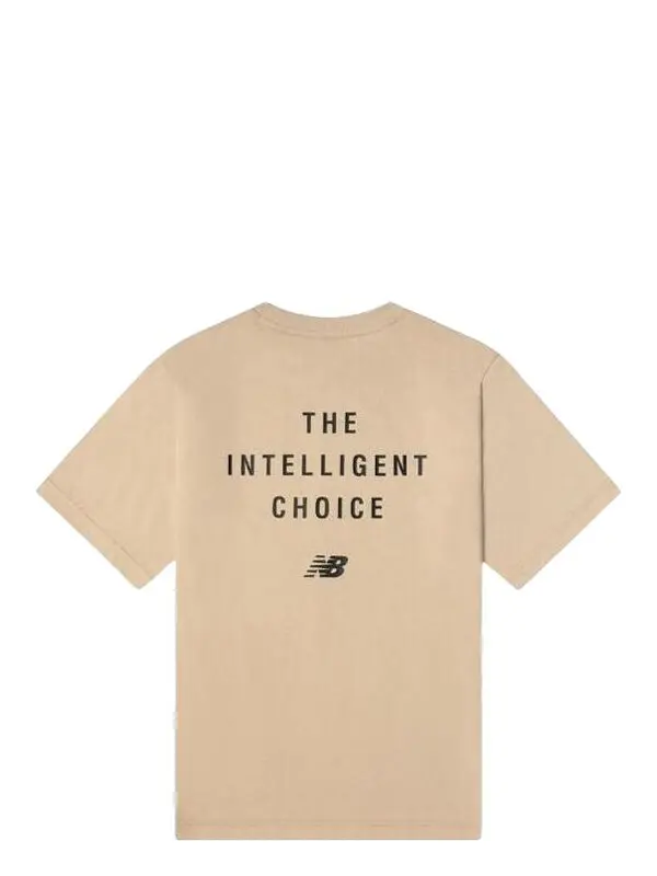 NEW BALANCE Sportswear Iu T-shirt Asia Sizing 'beige Black - Beige/black