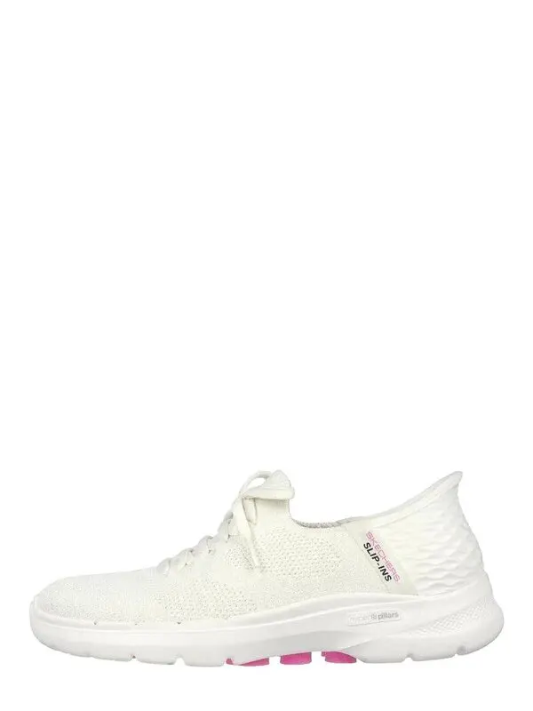 Sketchers Go Walk 6 Lace-up Athletic Sneakers - Off White
