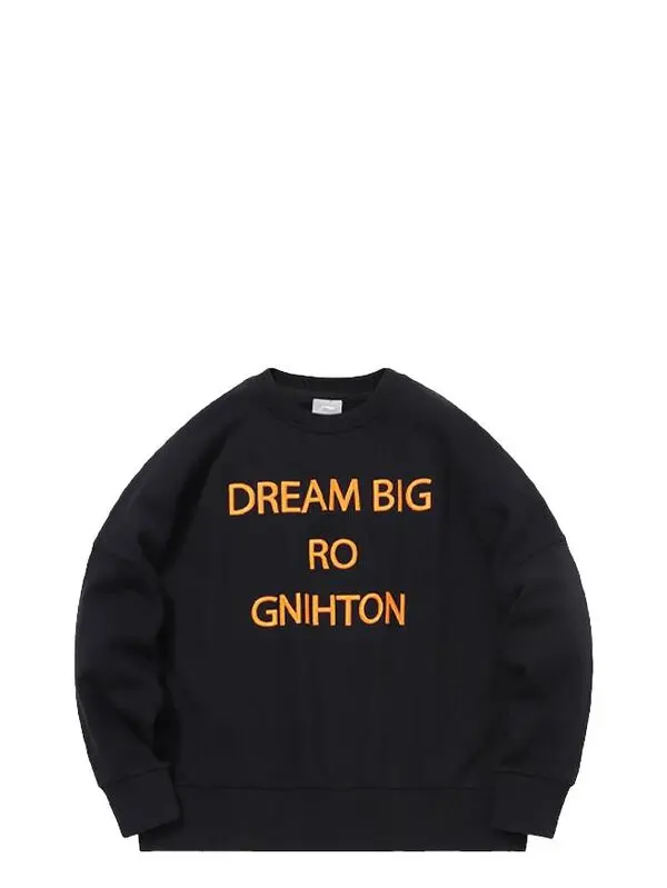 LI-NING Sports Fashion Series Alphabet Embroidered Fleece Pullover - Black