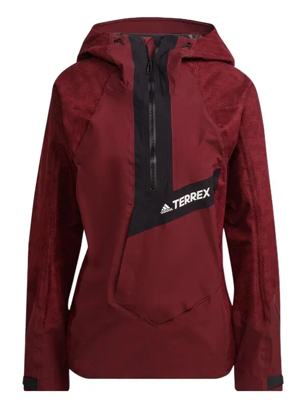 Adidas Techrock Rain.rdy Waterproof Jacket - Burgundy/black