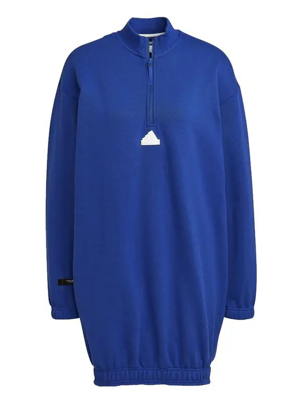 Adidas Half-zip Sweater Dress - Blue