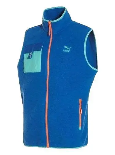 PUMA Xtg Trail Fleece Full Zip Vest - Blue/orange