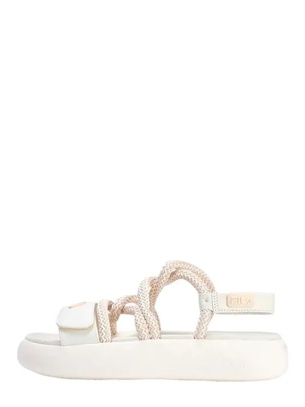FILA Braided Strap Platform Sandals - White/pink