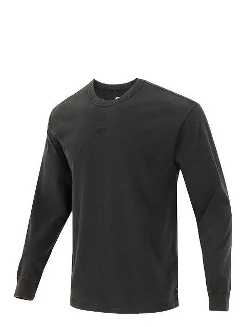 Nike Solid Color Small Logo Round Neck Long Sleeves Black T-shirt - Multi-color