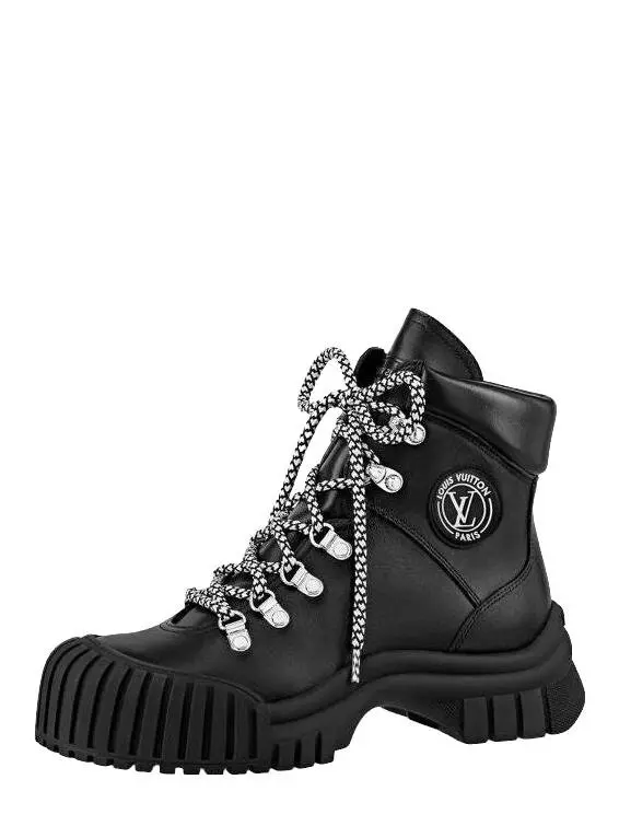 LOUIS VUITTON Ruby Flat Ranger Boots - Black/white