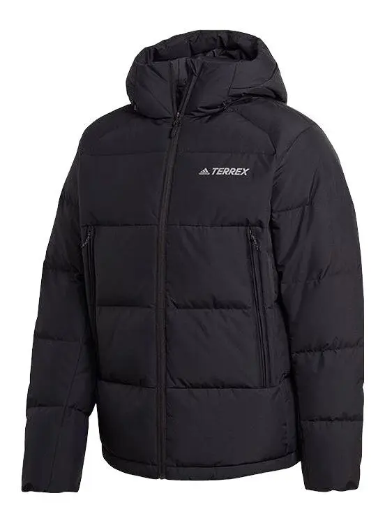 Adidas Padded Hooded Down Jacket - Black