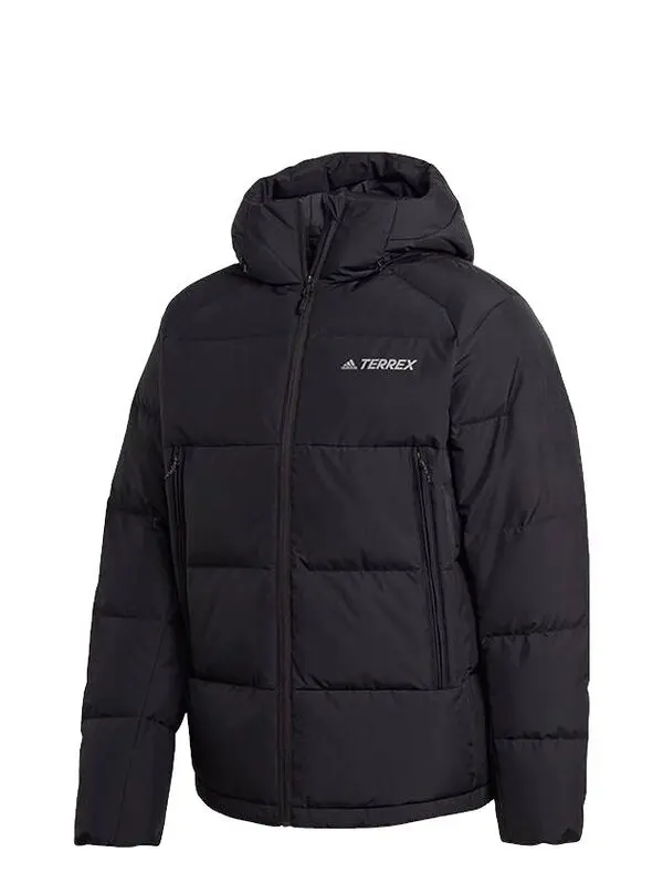 Adidas Padded Hooded Down Jacket - Black
