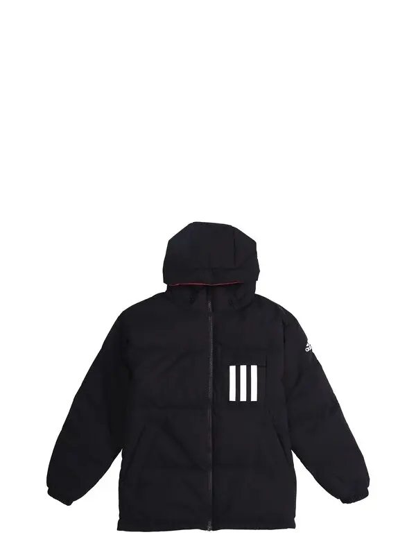 Adidas Reversible Hooded Down Jacket - Black