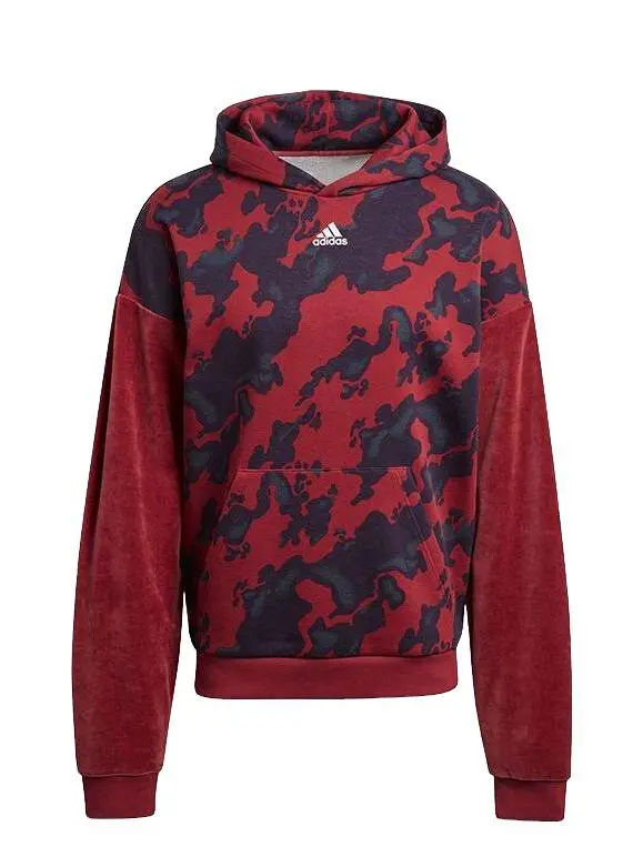Adidas Velvet Camouflage Hoodie - Red