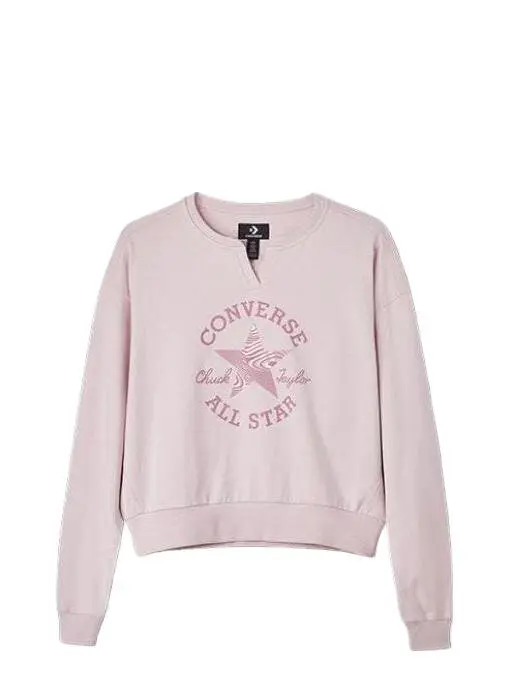 CONVERSE Chuck Taylor Patch Crewneck Sweatshirt - Pink