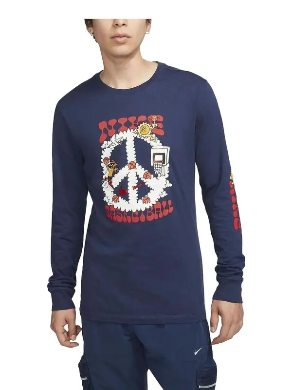 Nike Long Sleeve Graphic T-shirt - Navy