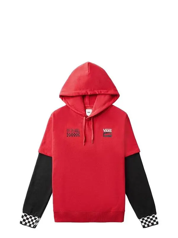 VANS Keep On Trucking Sports Plaid Hoodie - Red