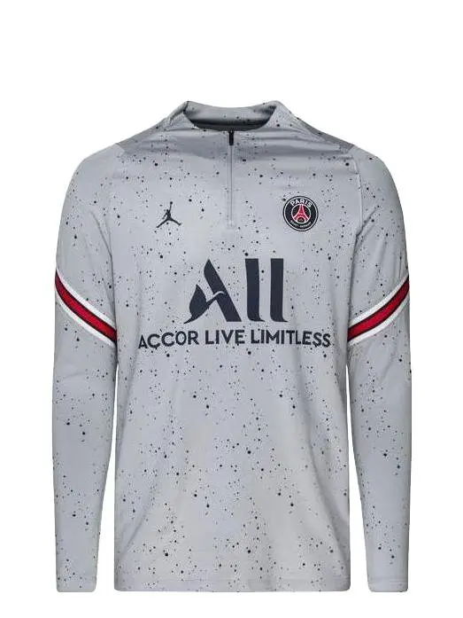 Nike Paris Saint-germain Long Sleeve Half Zip Training T-shirt - Multi-color