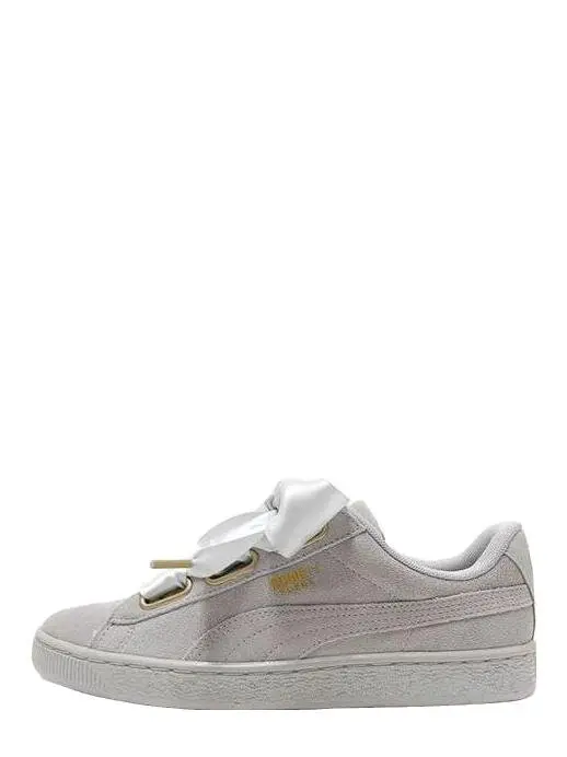 PUMA Suede Heart Satin Low Top Sneakers - Grey