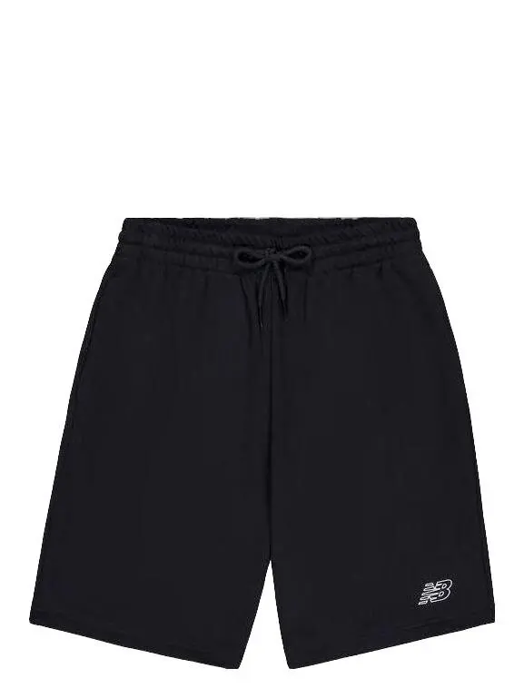 NEW BALANCE Nb Logo Cotton Shorts - Black