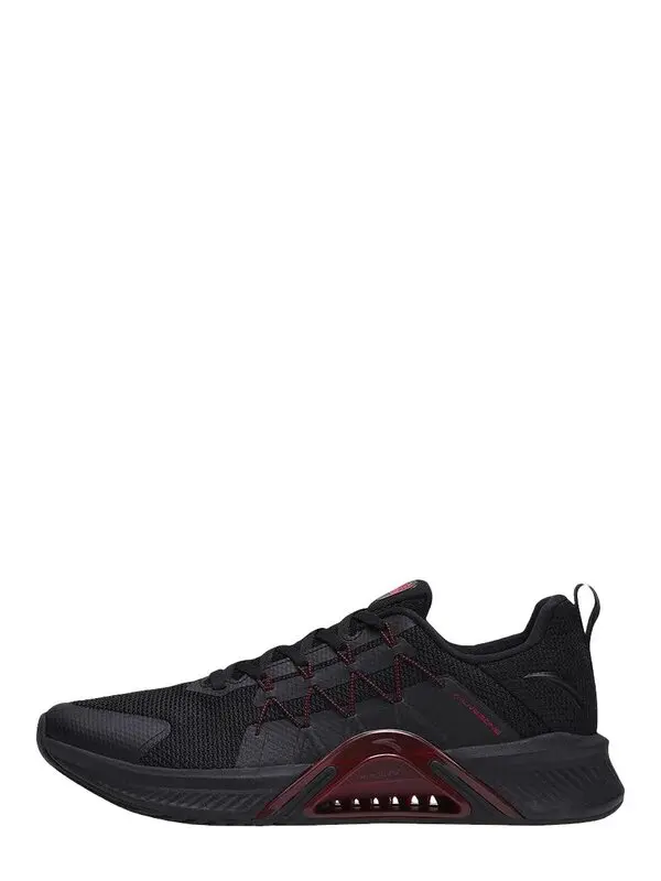 ANTA Low Top Athletic Sneakers - Black/red