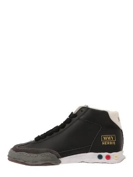 Mihara Yasuhiro Herbie Og Sole Leather High-top Sneaker - Black