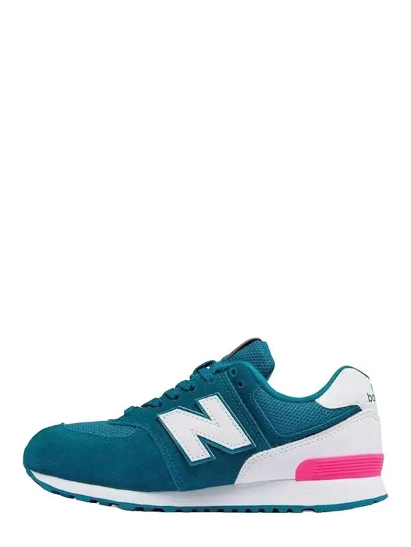 NEW BALANCE 574 "high Visibility Teal" Sneaker - White/blue
