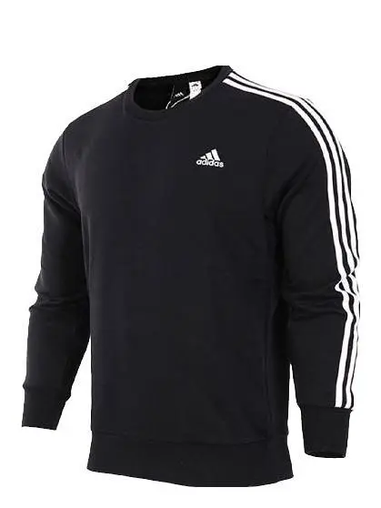 Adidas Sweatshirt With Signature Stripes - Black