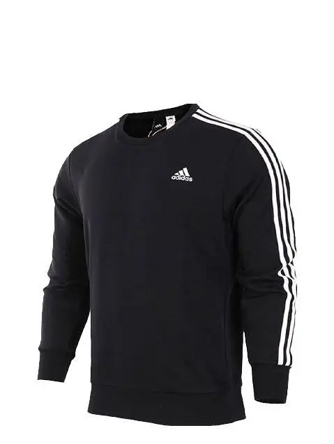 Adidas Sweatshirt With Signature Stripes - Black