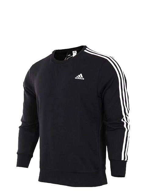 Adidas Sweatshirt With Signature Stripes - Black