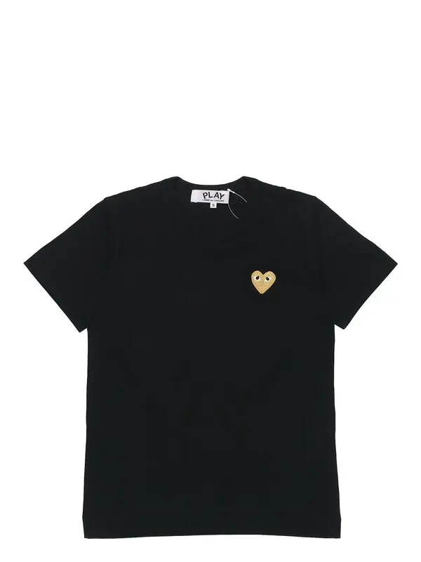 Play Comme Des Garcon Heart Logo T-shirt - Black