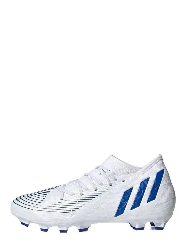 Adidas Predator Edge.3 Mg Cleats - White/blue