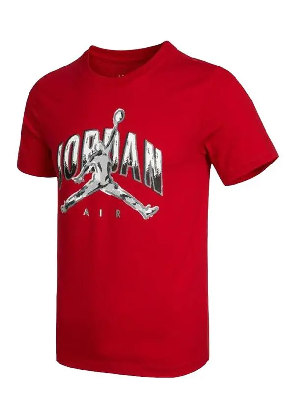 JORDAN Basketball Sports Short Sleeve T-shirt - Red